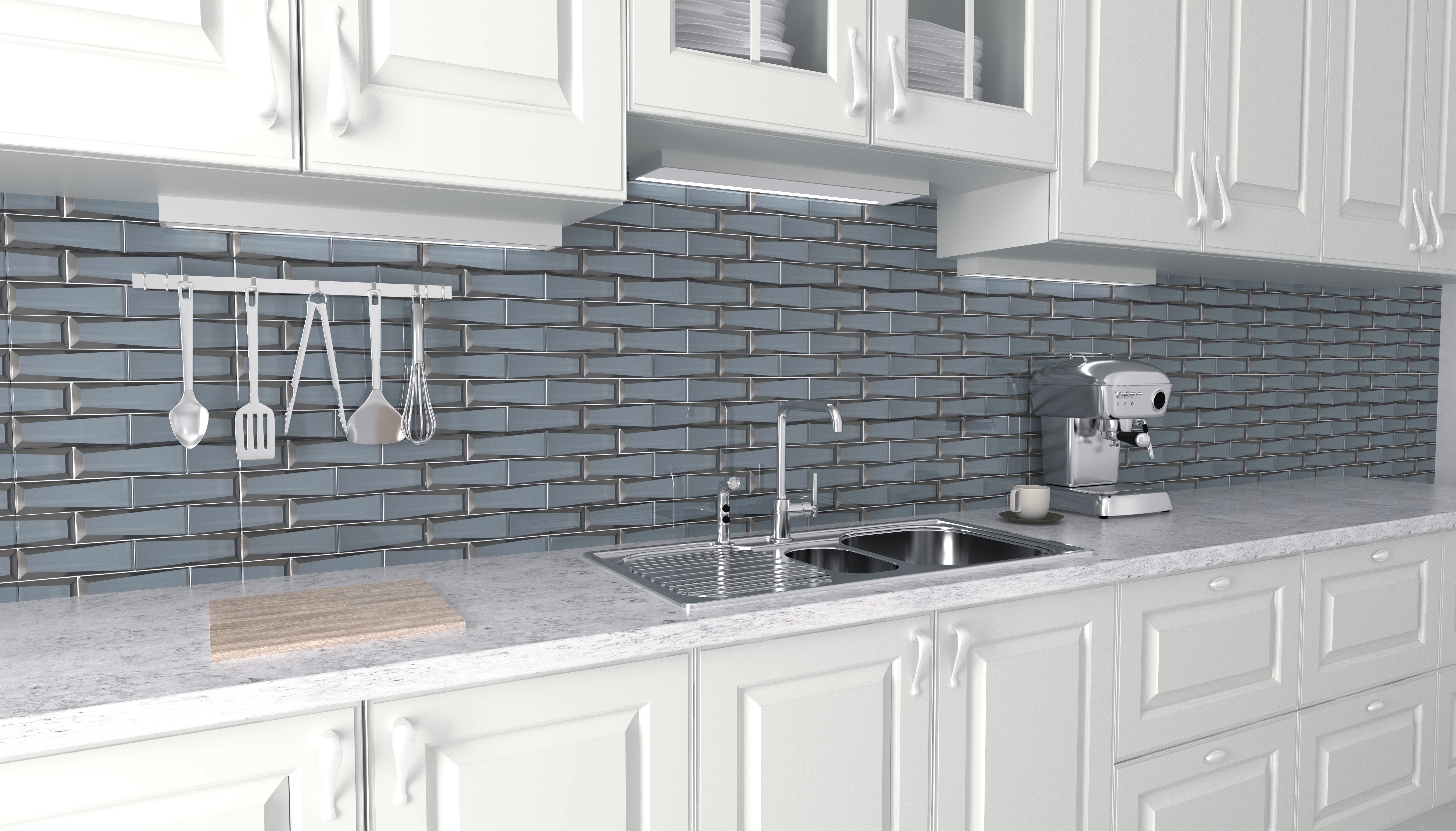 Beveled Glass Tile Backsplash to Add Style and Interest To Your Space